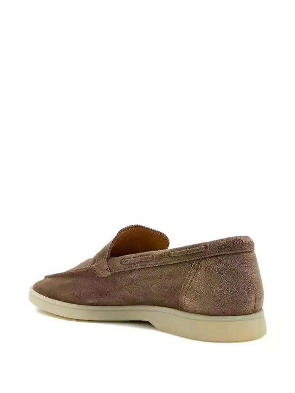 AURELIEN Yacht Suede Leather Loafers - Brown