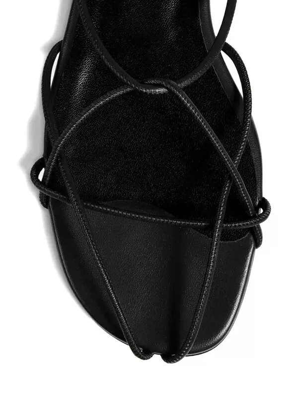 Khaite Loulou Lace-up Sandals - Black