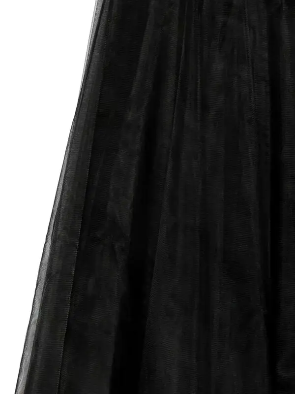 PARLOR Pleated Tulle Skirt - Black