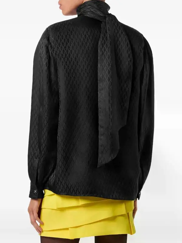 Versace Quilted Tie-neck Shirt