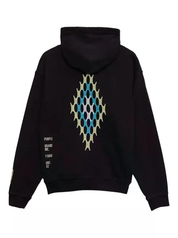 PURPLE BRAND Artifact Diamond-pattern Hoodie