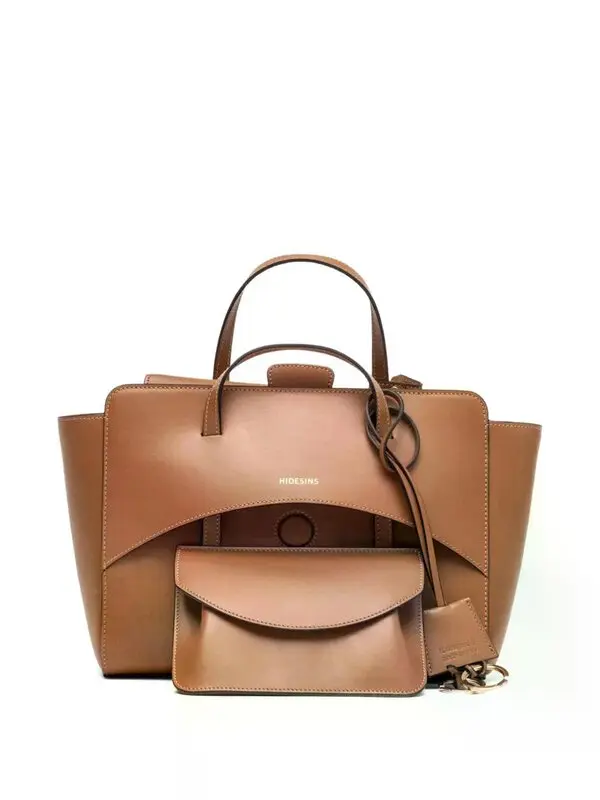 HIDESINS Logo Detail Handbag - Brown
