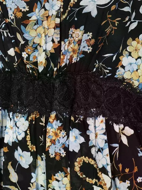 Ermanno Scervino Floral Lace-trimmed Mini Dress