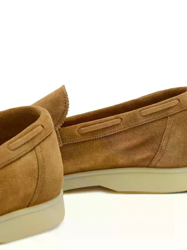 AURELIEN Yacht Suede-leather Loafers - Neutrals
