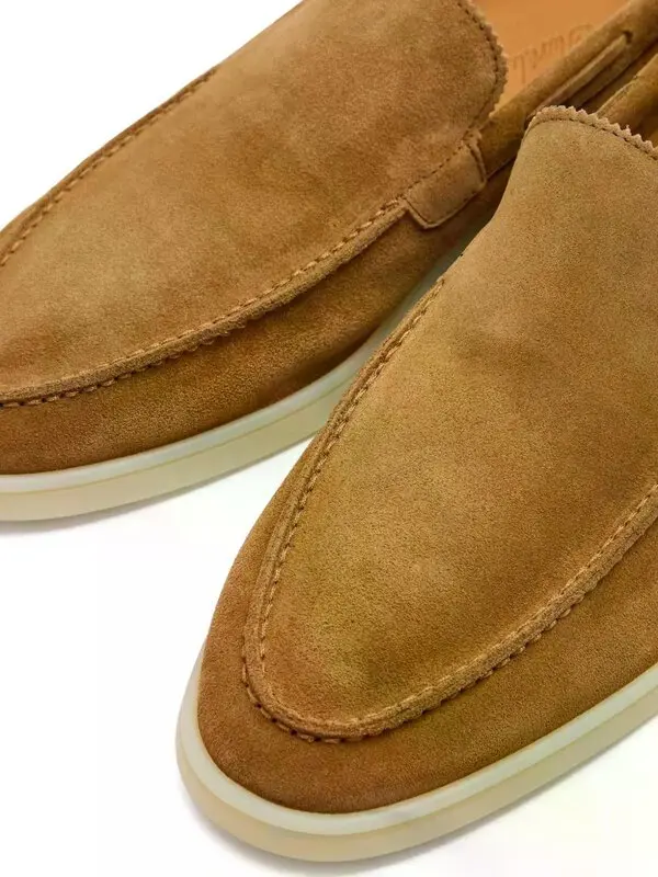AURELIEN Yacht Suede-leather Loafers - Neutrals