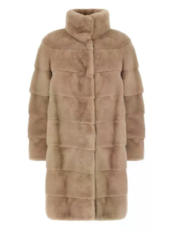 OLIVIA V Horizontal-panel Fur Coat