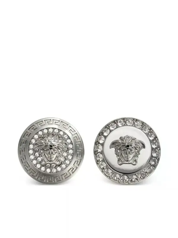 Versace Medusa Stud Earrings - Silver