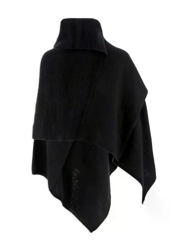 NICCOLO PASQUALETTI Turtleneck Ribbed-knit Poncho