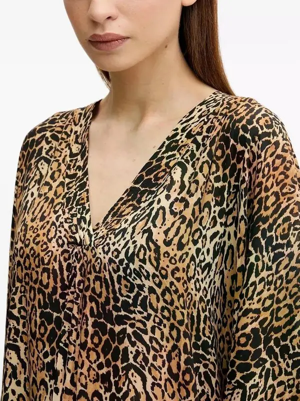 Melissa Odabash Bonnie Leopard Print Kaftan