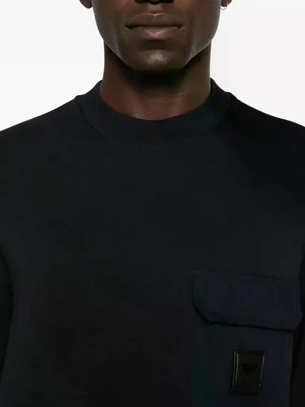 Emporio Armani Patch-pocket Crew-neck Sweater