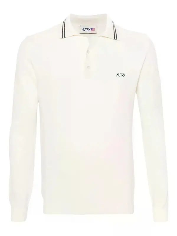 AUTRY Long-sleeve Polo Shirt - Neutrals
