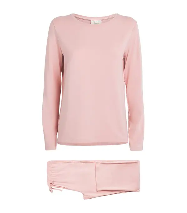 Harrods Jersey Pyjama Set - Pink
