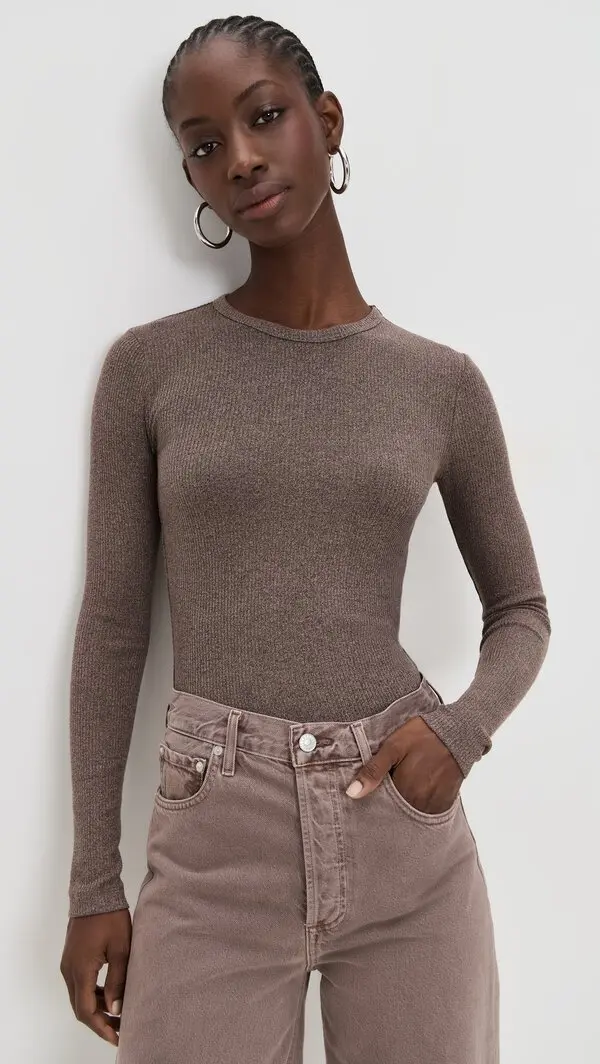 AGOLDE Delphi Slim Tee - Ceramic
