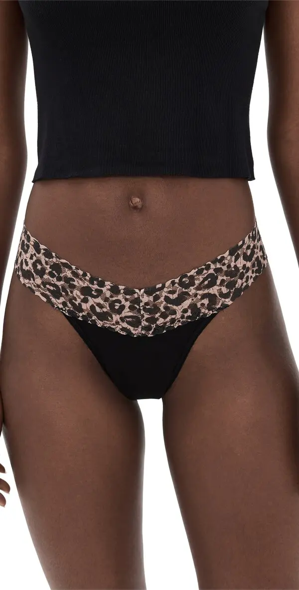 Hanky Panky Original Rise Thong - Black Walk On The Wild Side