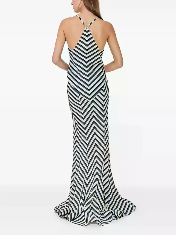Rosie Assoulin Herringbone Fishtail Maxi Skirt
