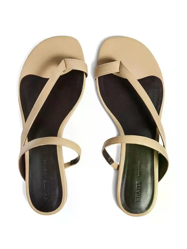 Khaite Aimee Crossed-strap Sandals - Neutrals