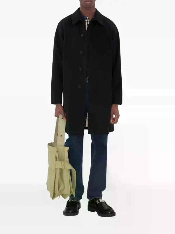 Burberry Mid-length Camden Heritage Car Coat - Black
