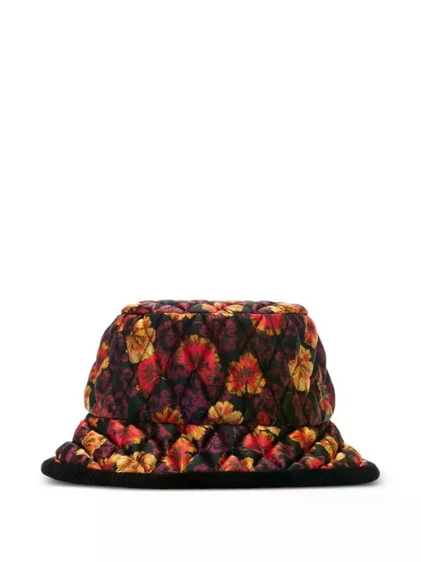 Burberry Geranium-print Quilted Bucket Hat - Red