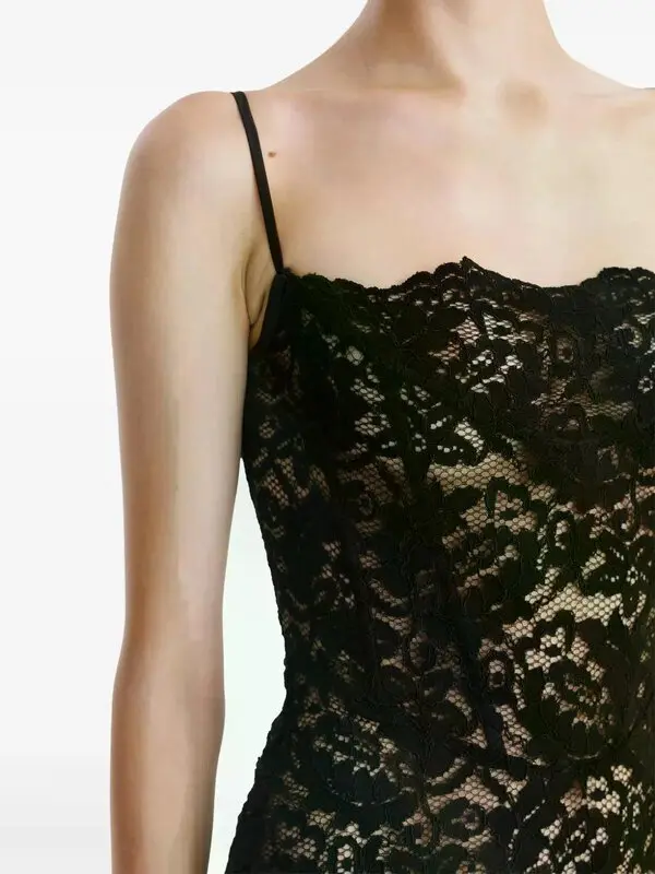 2310 STUDIO Lace Panelled Mini Dress - Black