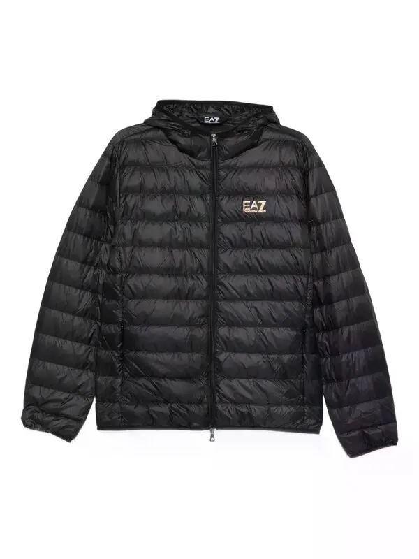 EA7 Quilted Hooded Jacket