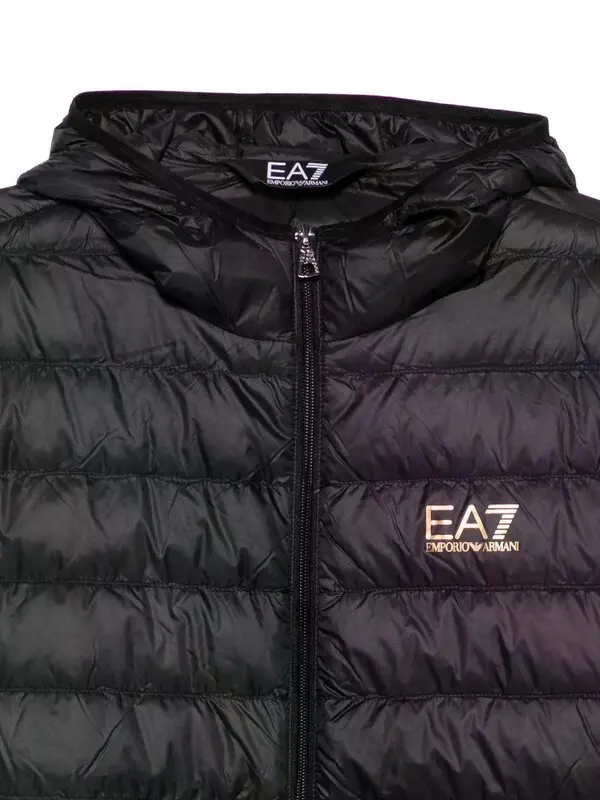 EA7 Quilted Hooded Jacket