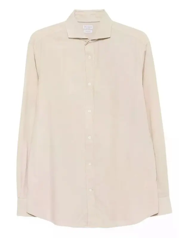Brunello Cucinelli Long-sleeve Button-down Shirt - Neutrals