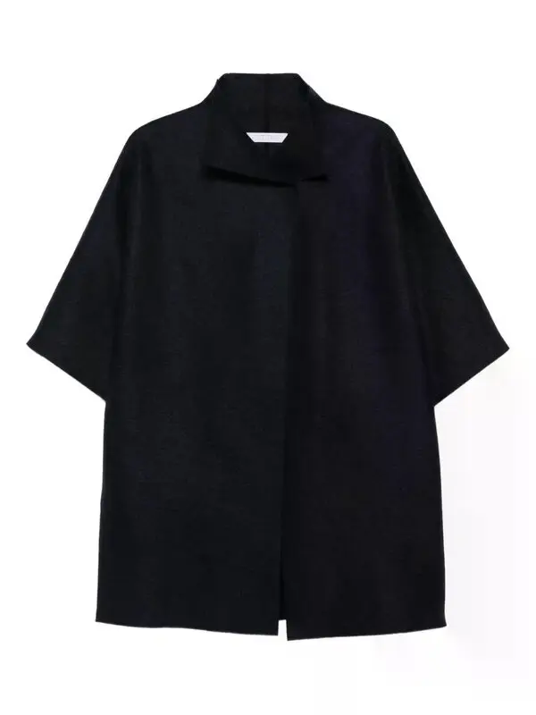 Harris Wharf London Short-sleeve Collared Coat - Blue