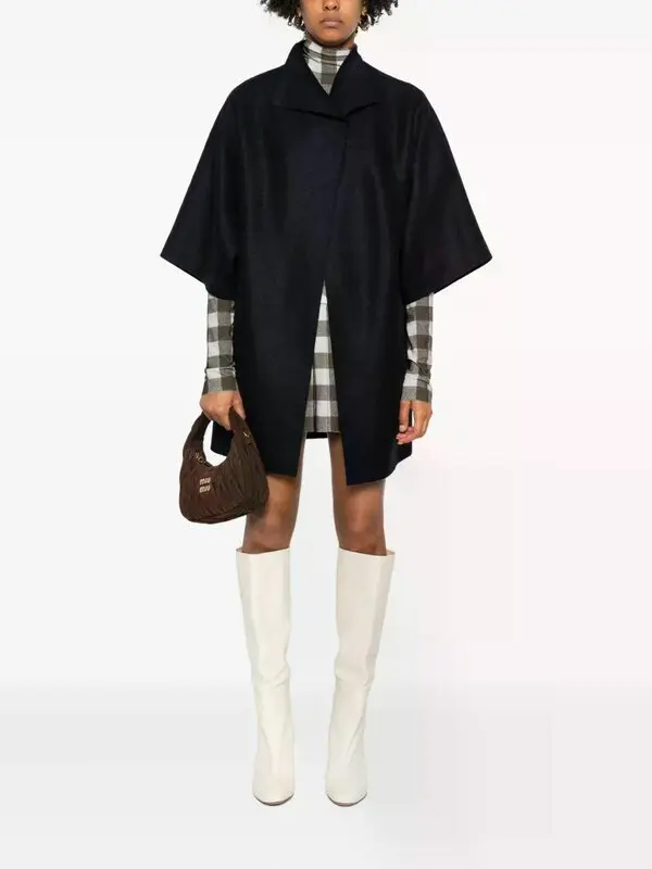 Harris Wharf London Short-sleeve Collared Coat - Blue