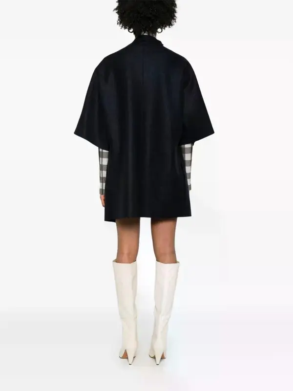Harris Wharf London Short-sleeve Collared Coat - Blue