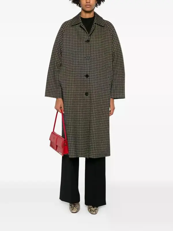 Harris Wharf London Checked Button Coat