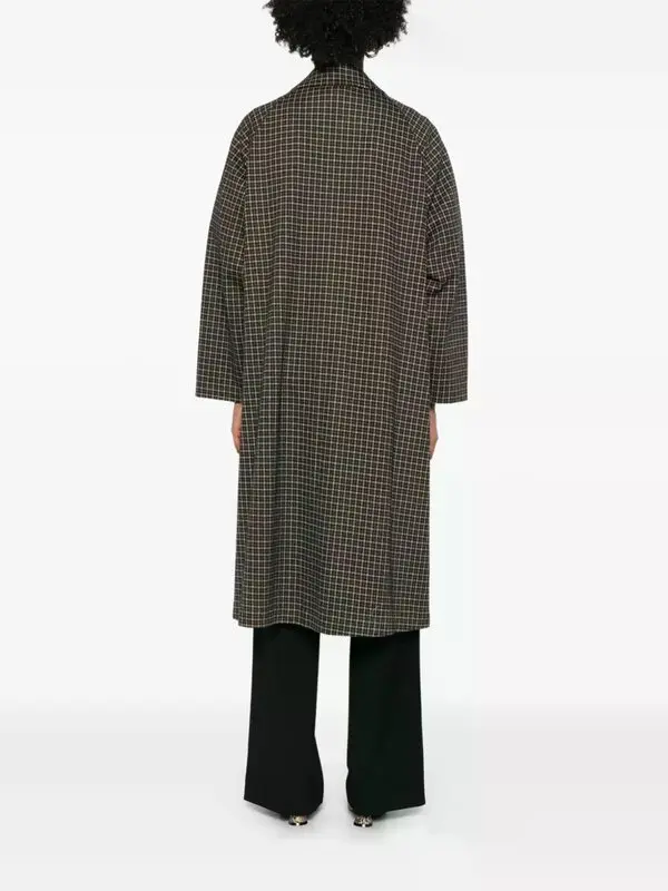 Harris Wharf London Checked Button Coat