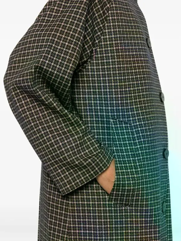 Harris Wharf London Checked Button Coat