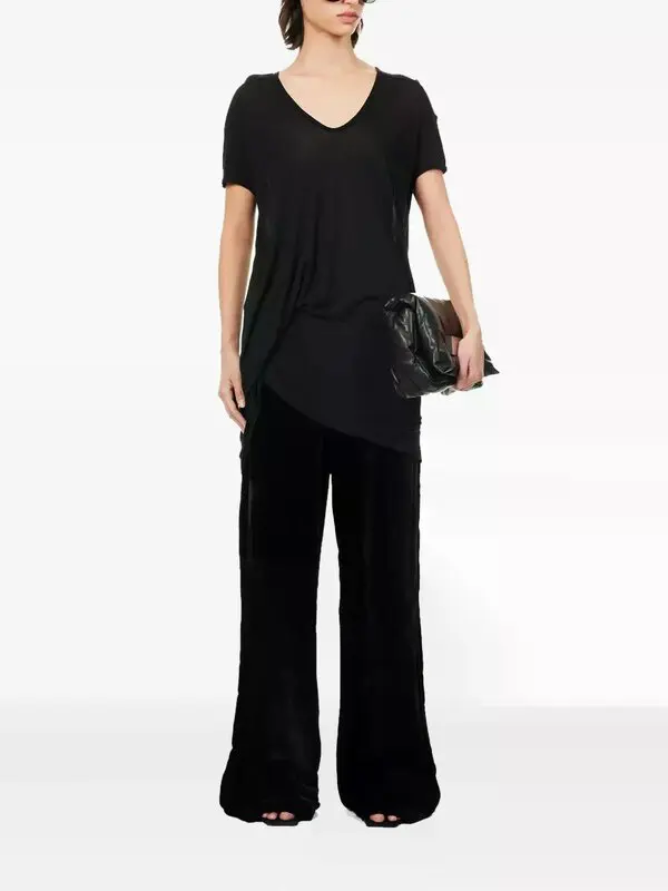 Rick Owens Asymmetrical Short-sleeve Top - Black