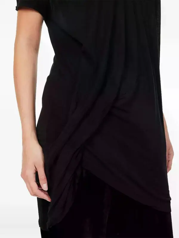 Rick Owens Asymmetrical Short-sleeve Top - Black