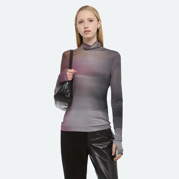 Helmut Lang Printed Turtleneck