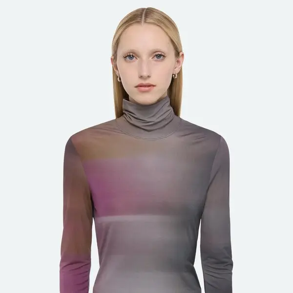 Helmut Lang Printed Turtleneck