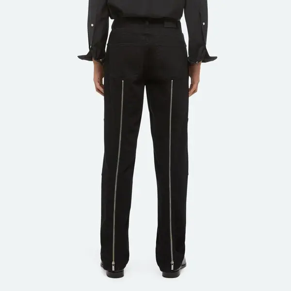 Helmut Lang Zip Carpenter Jeans - Rinsed Black
