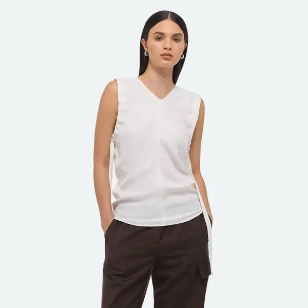 Helmut Lang Ruched Armhole Top