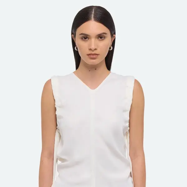 Helmut Lang Ruched Armhole Top