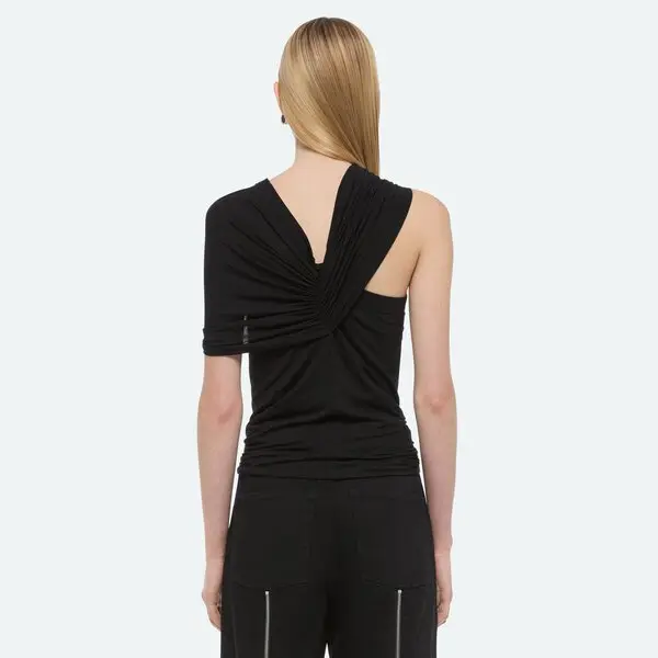 Helmut Lang Ruched Sash Top