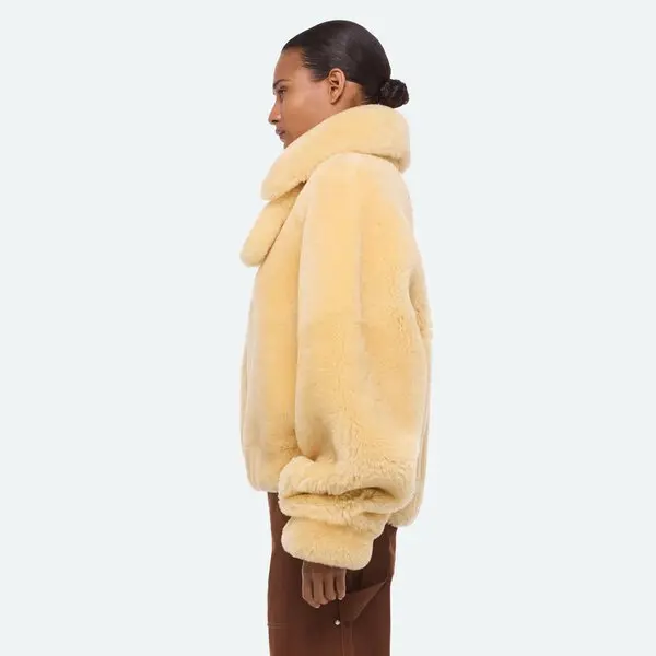 Helmut Lang Shearling Bomber - Cornsilk