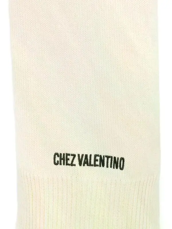 Valentino Garavani Logo-embroidered Ribbed Scarf