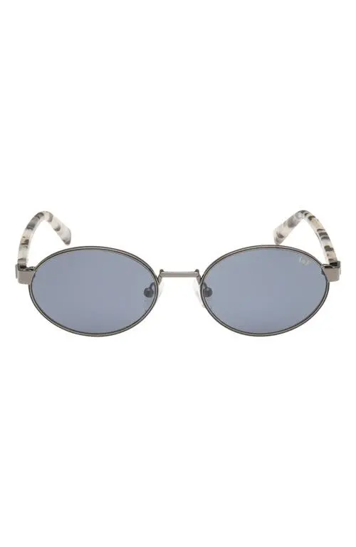 Abercrombie 51mm Oval Sunglasses - Shiny Gunmetal /smoke Lens