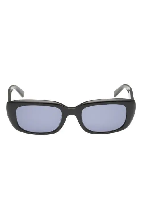 Abercrombie 52mm Rectangular Sunglasses - Shiny Black/smoke Lens