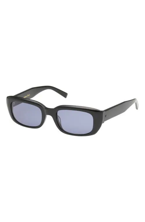 Abercrombie 52mm Rectangular Sunglasses - Shiny Black/smoke Lens