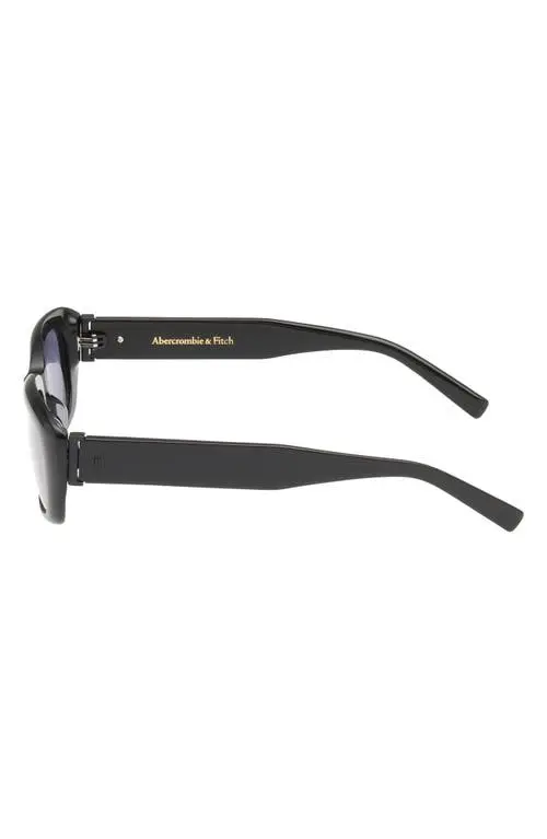 Abercrombie 52mm Rectangular Sunglasses - Shiny Black/smoke Lens