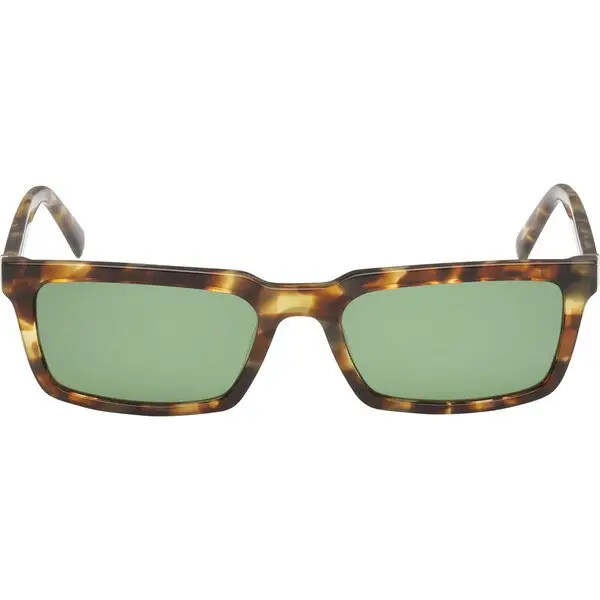 Abercrombie 54mm Rectangular Sunglasses - Havana/green Lens