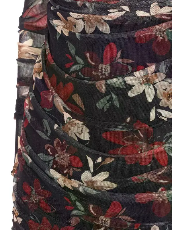 MAR DE MARGARITAS Floral Print Mesh Dress