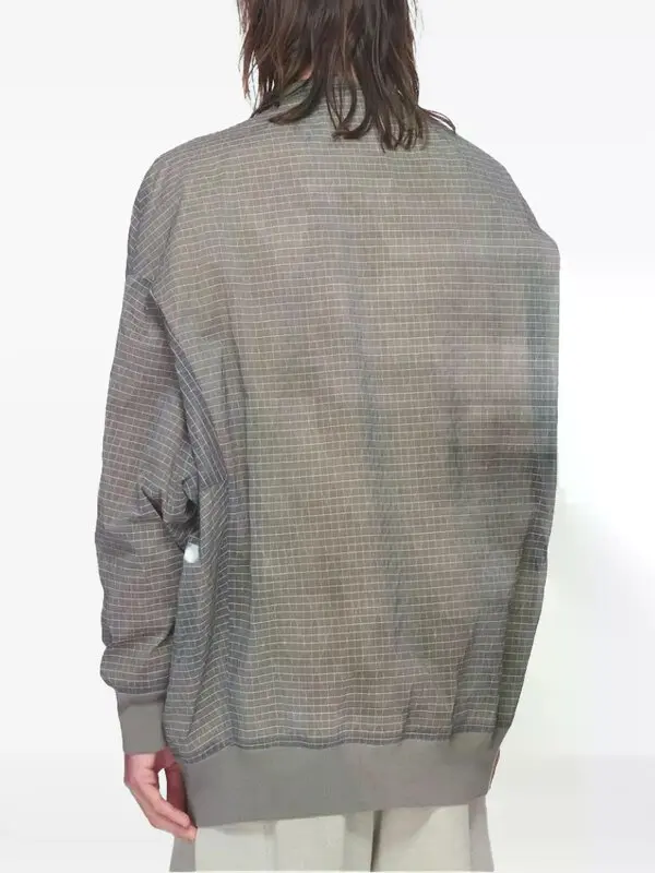 Rick Owens Grid-pattern Bomber Jacket - Grey