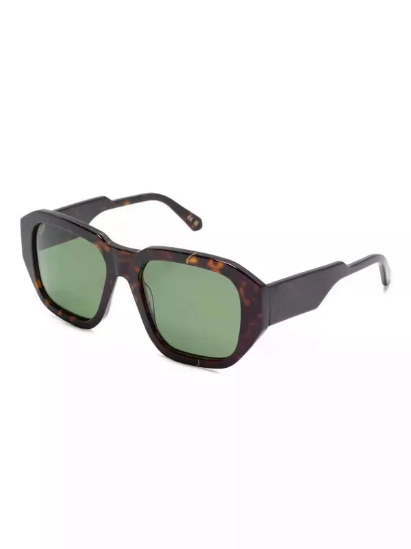 FACE.HIDE Geometric Tortoiseshell Sunglasses